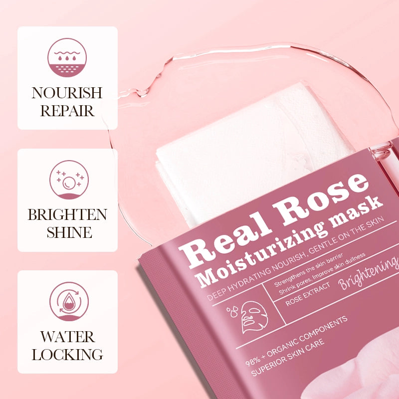 SADOER Real Rose Deep Hydration Brighetning Facial Sheet Mask | BIOAQUA Pakistan