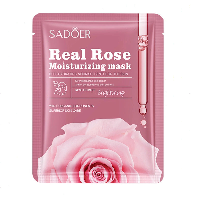 SADOER Real Rose Deep Hydration Brighetning Facial Sheet Mask | BIOAQUA Pakistan