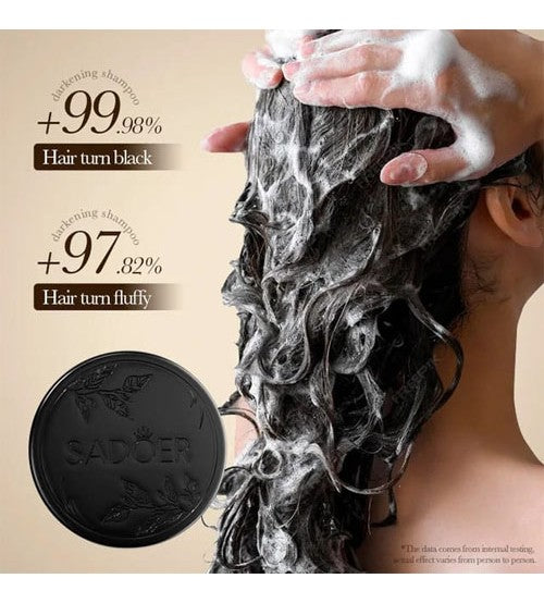 Sadoer Darkening Shampoo Soap Black color 100g | BIOAQUA Pakistan