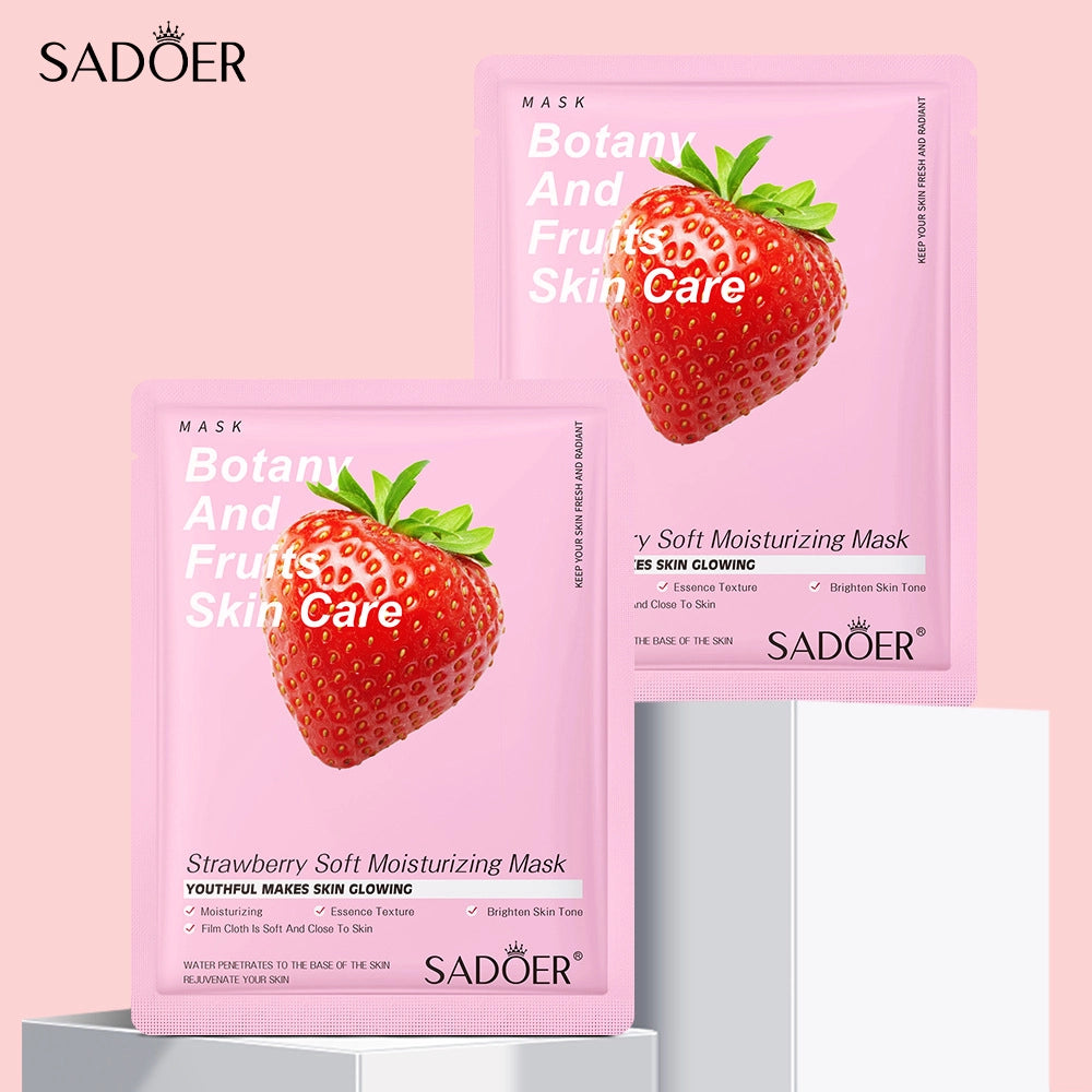 Sadoer Botany And Fruits Strawberry Moisturizing Face Sheet Mask | BIOAQUA Pakistan