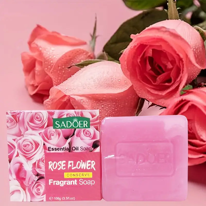 Sadoer Organic Rose Soap - Fragrant Moisturizing Body Bar - 100g | BIOAQUA Pakistan