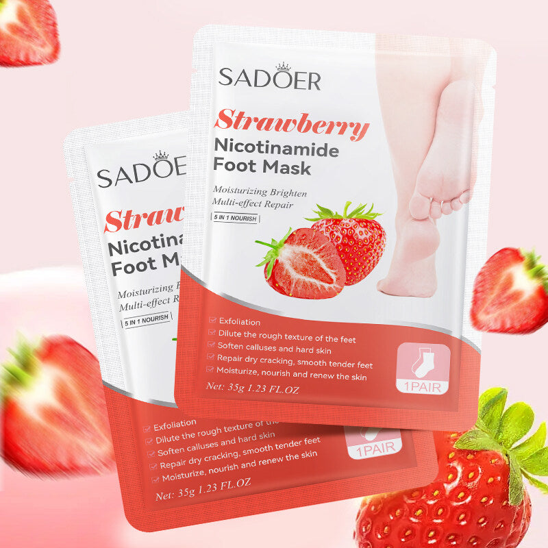 Sadoer Strawberry Nicotinamide Moisturizing Foot Mask | BIOAQUA Pakistan