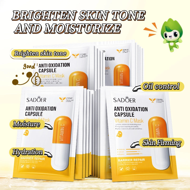 Sadoer Vitamin C Anti Oxidation Capsule Facial Sheet Mask | BIOAQUA Pakistan