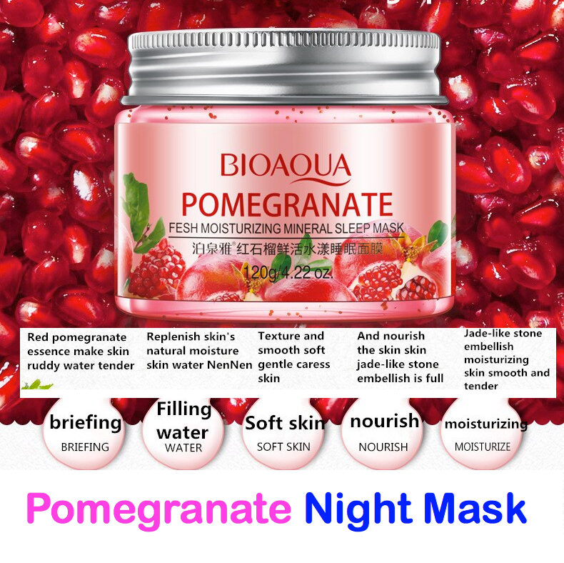BIOAQUA Pomegranate Fresh Moisturizing Mineral Sleep Mask | BIOAQUA ...