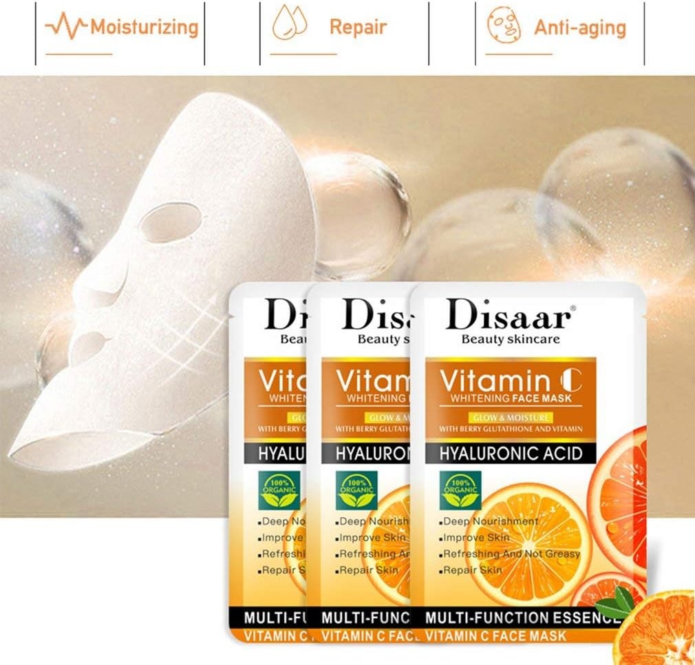 Disaar Vitamin C Whitening Facial Sheet Mask | BIOAQUA Pakistan