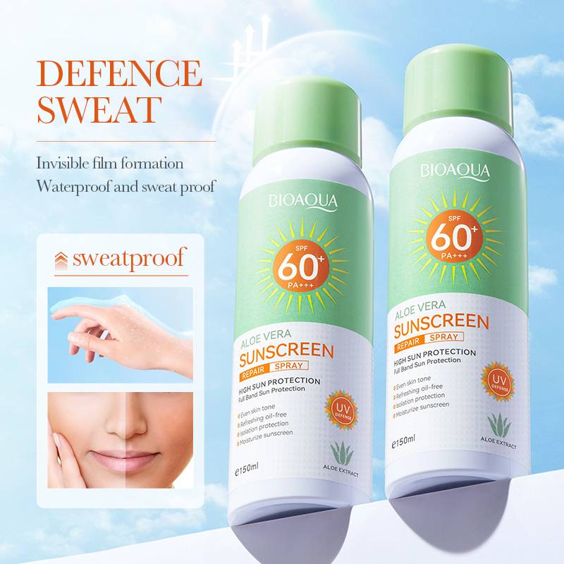 Bioaqua Spf60+ Pa+++ Aloe Vera Sunscreen Repair Spray 150ml | BIOAQUA Pakistan
