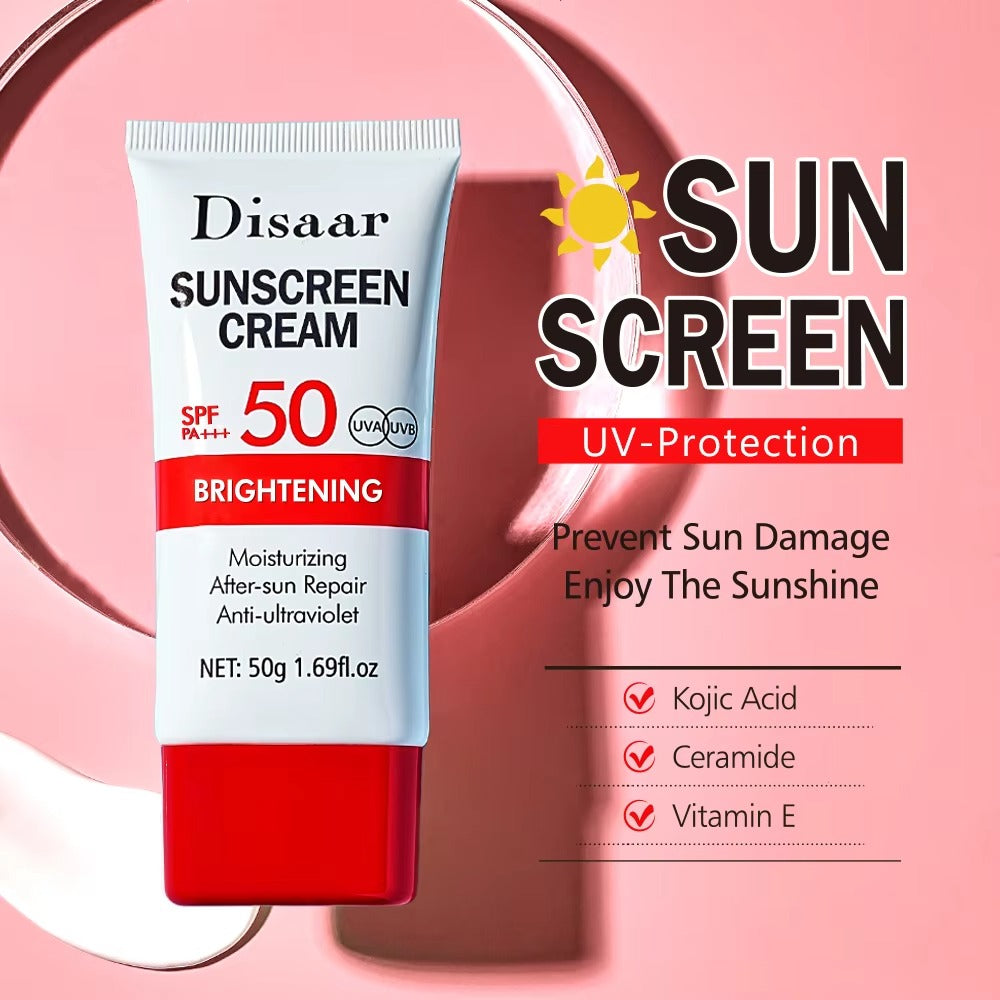 Disaar Brightening Sunscreen Cream SPF 50 PA+++ UVA/UVB Protection 50g ...