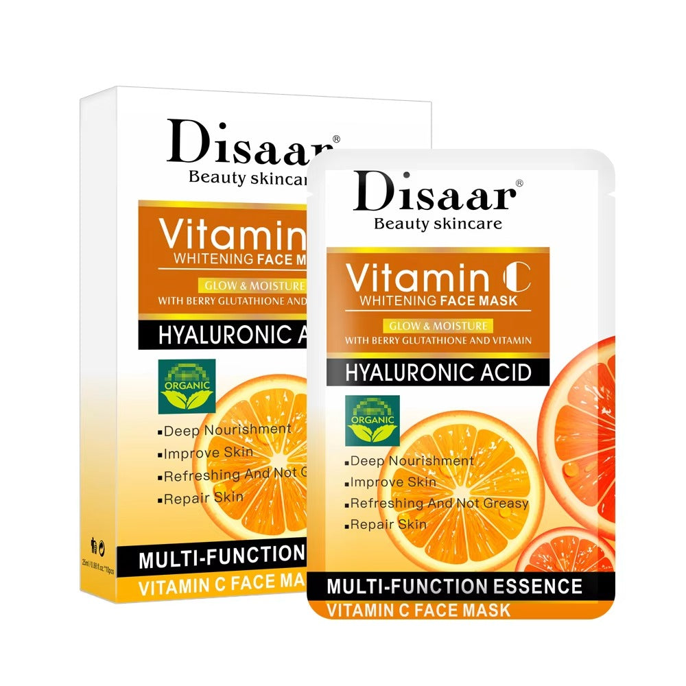 Disaar Vitamin C Whitening Facial Sheet Mask | BIOAQUA Pakistan