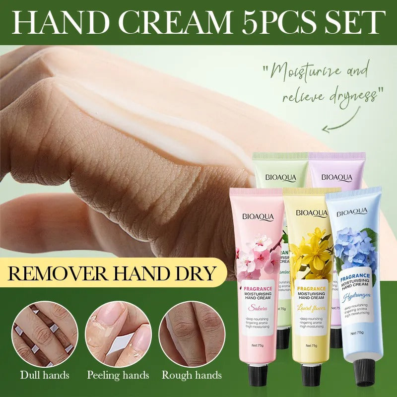 BIOAQUA Floral Hand Cream Set 5x75g | Moisturising & Repairing ...