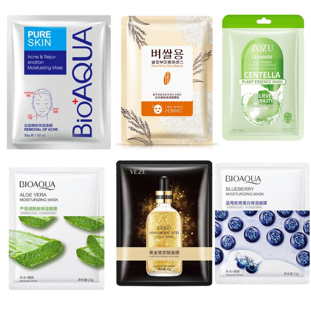 Face Mask Sheets Collection | BIOAQUA Pakistan