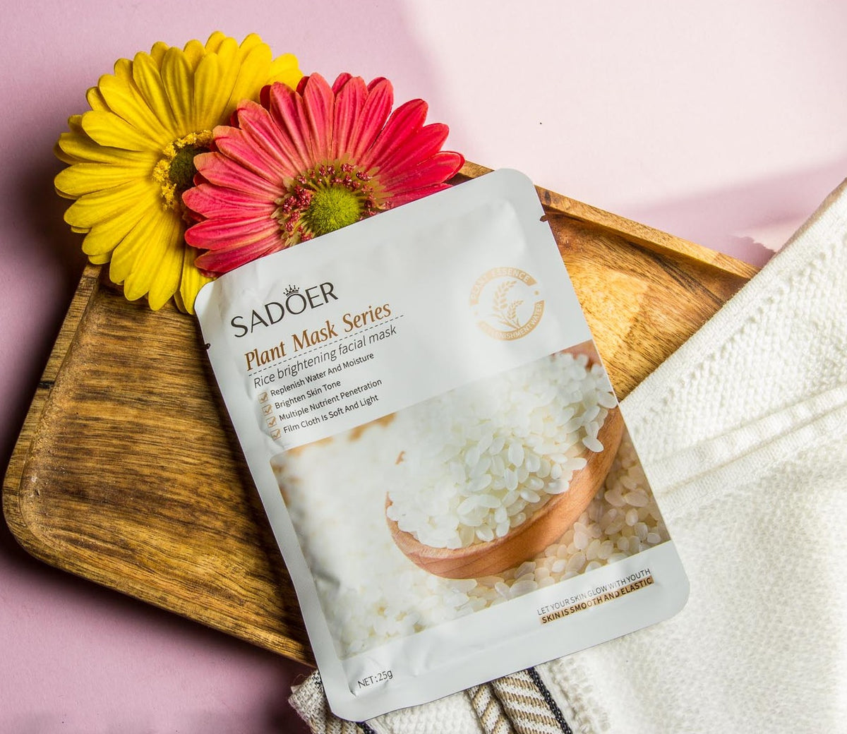 SADOER Rice Brightening Face Sheet Mask | BIOAQUA Pakistan