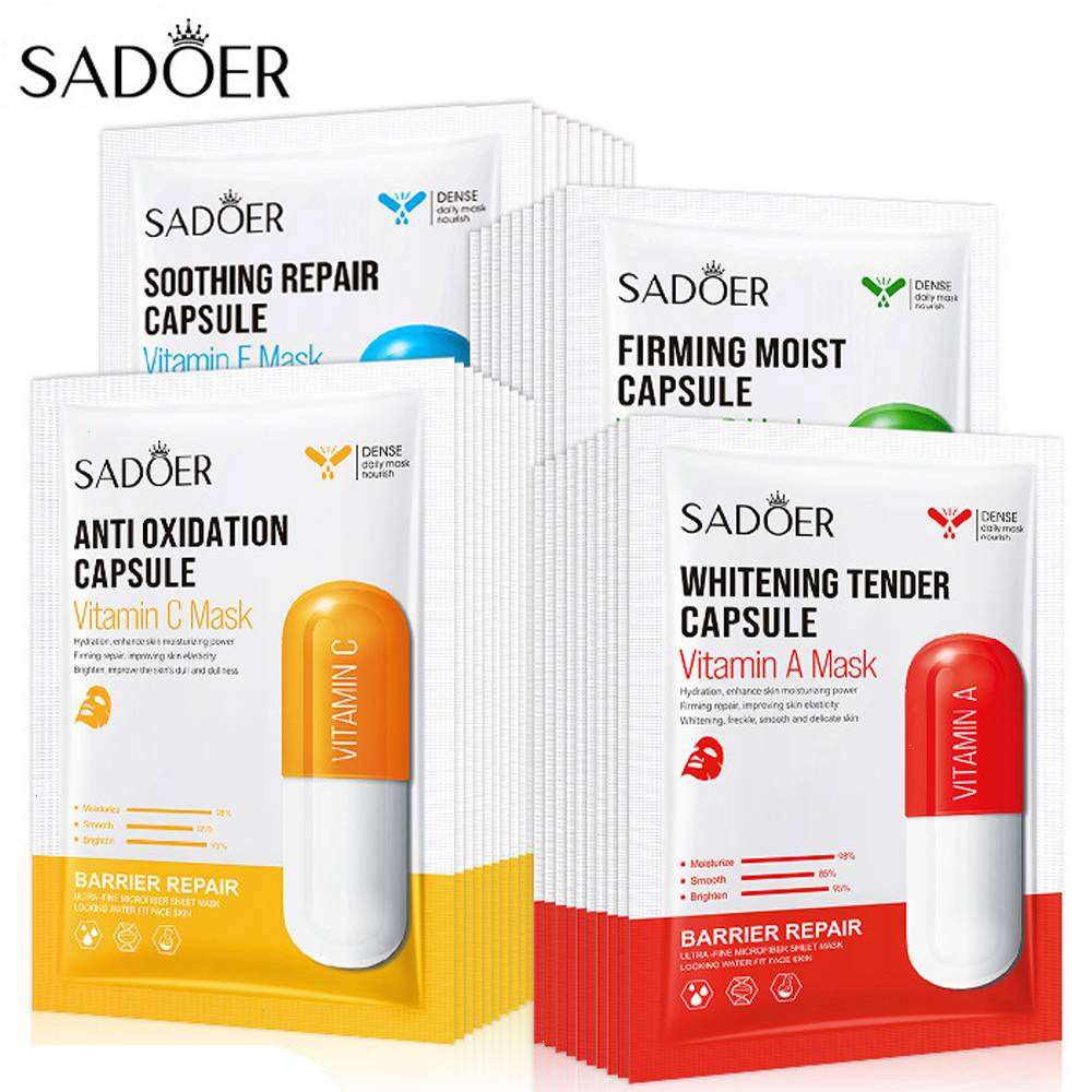 Sadoer Pack of 4 Vitamin Repair Antioxidant Whitening Capsule Facial S ...