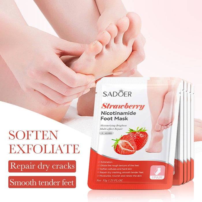 SADOER Strawberry Nicotinamide Foot Mask 35g | Moisturizing ...