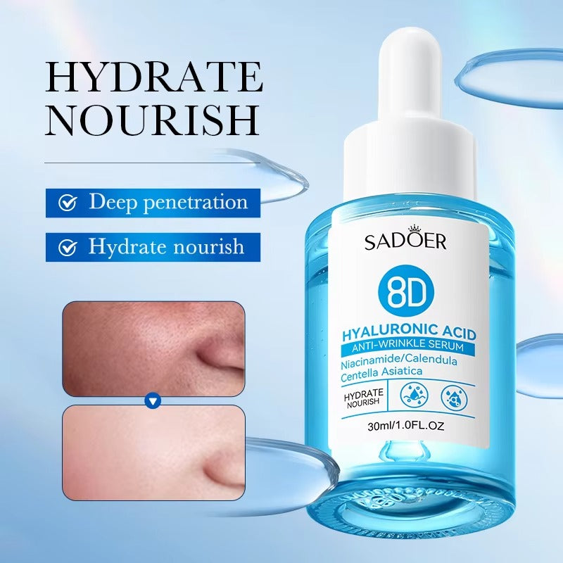 SADOER 8D Hyaluronic Acid Serum – Anti-Wrinkle & Firming Face Serum ...