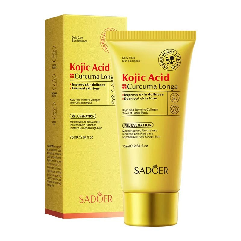 SADOER Kojic Acid Turmeric Collagen Tear-Off Facial Mask 75ml ...