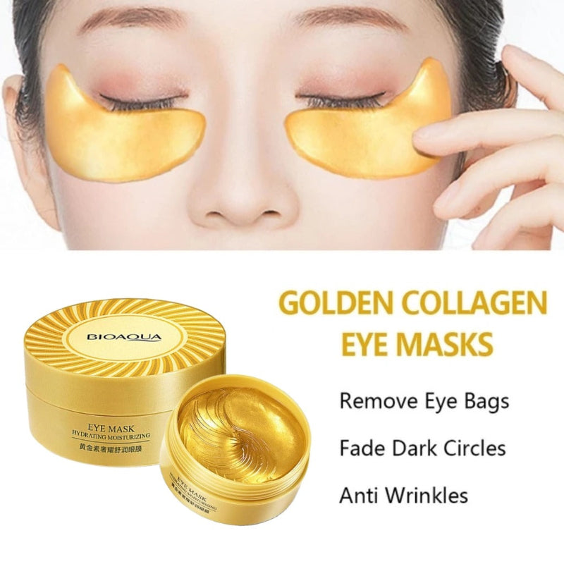 BIOAQUA Gold Luxury Eye Mask 30 Pairs | Hydrating & Brightening Eye ...