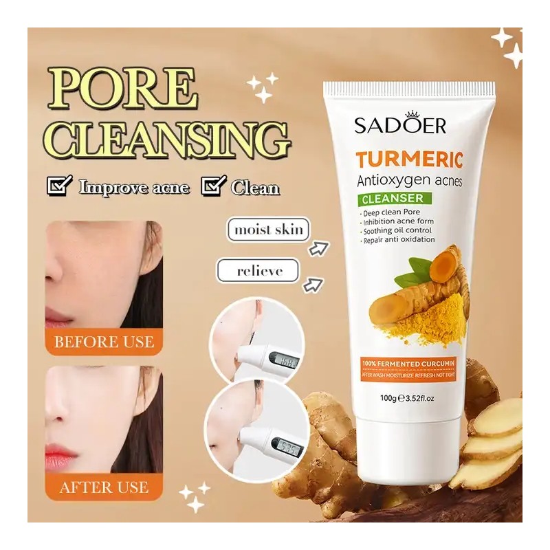 SADOER Turmeric Acne Cleanser - 100% Fermented Curcumin 100g | BIOAQUA ...
