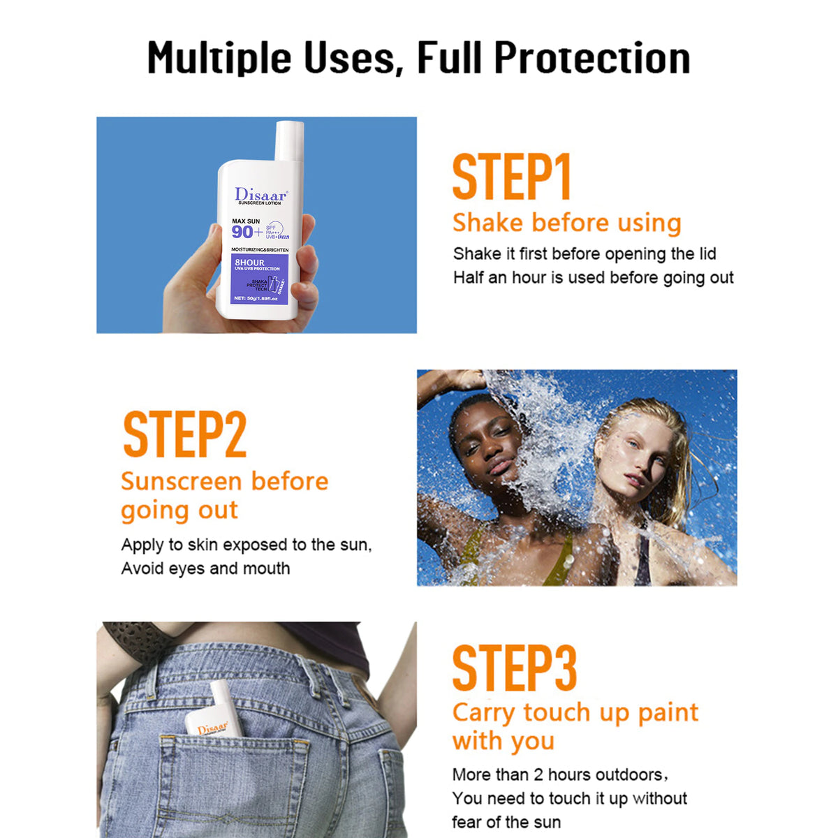 Disaar Skin Protective Whitening Sunblock Sunscreen Lotion SPF 90 ...